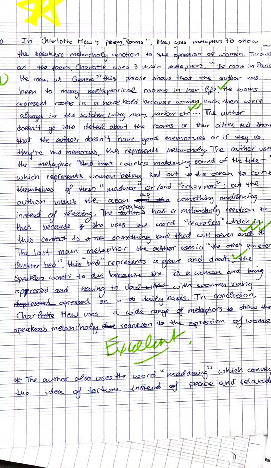 International American Section @ St Denis | Student writing examples